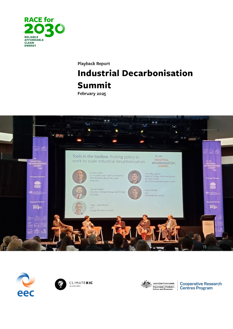 Playback Report Industrial Decarbonisation Summit - RACE for 2030
